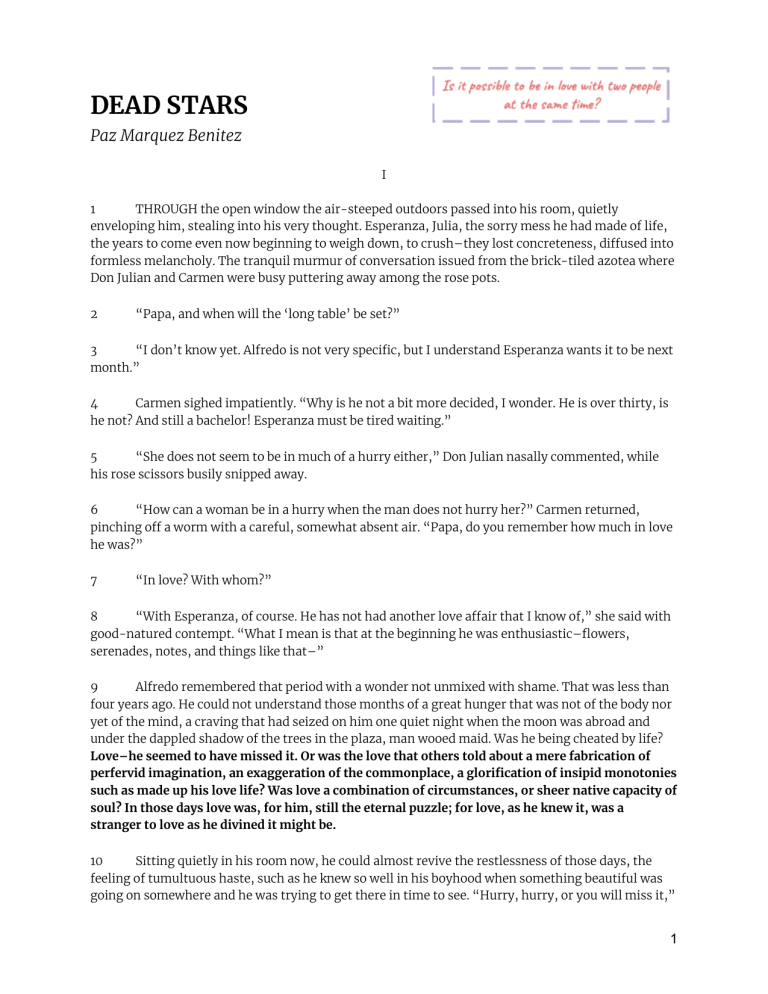 Dead Stars by Paz Marquez Benitez