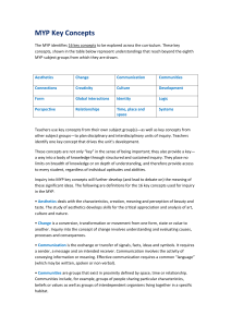 MYP Key & Related Concepts: Curriculum Framework