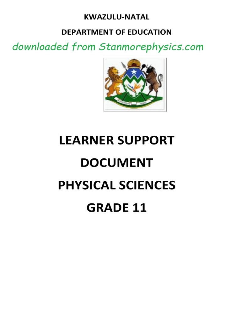 2020-Physical-Sciences-Grade-11-JIT-Term-1-content Learner-Material