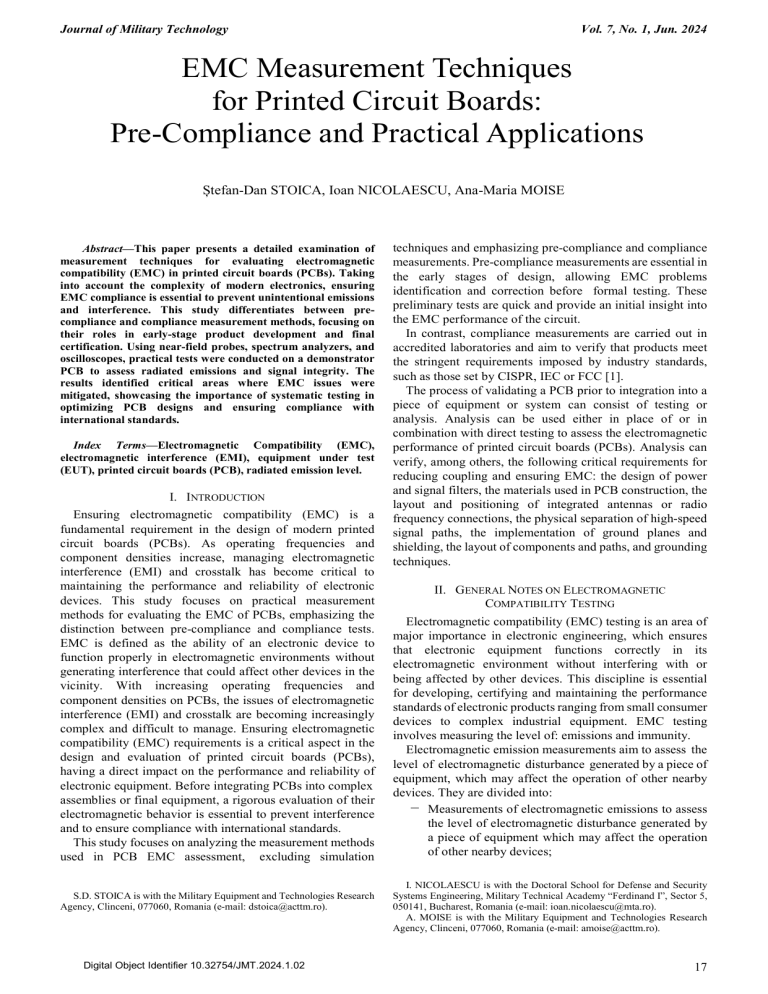 EMC Measurement Techniques for PCBs: Pre-Compliance Guide