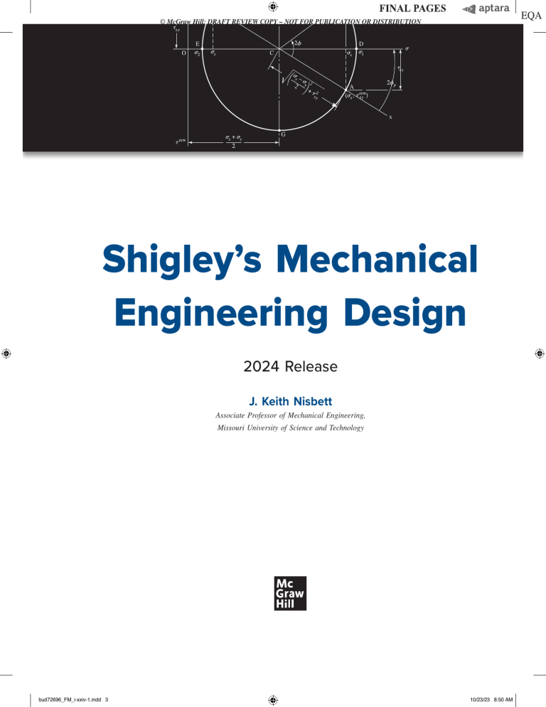 Shigley’s Mechanical Engineering Design 2024 Textbook