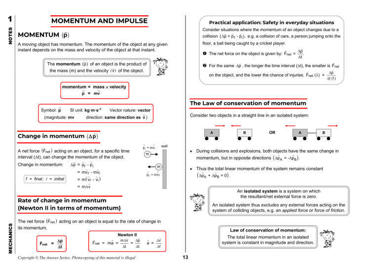 Momentum and Impulse: Physics Study Guide
