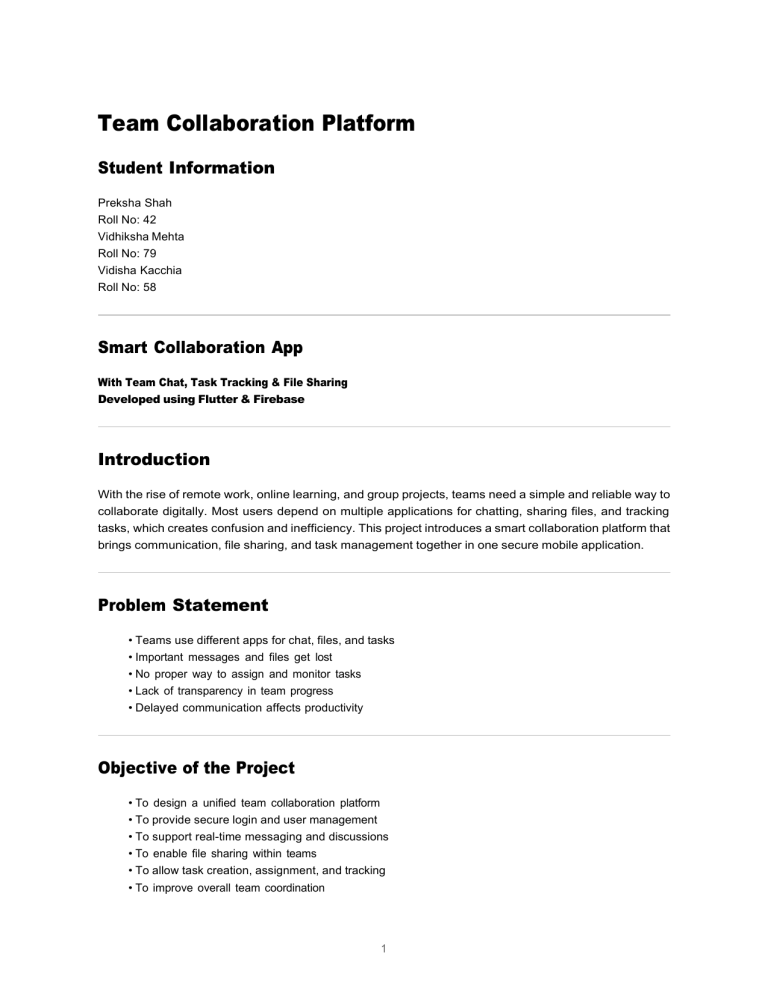 Team Collaboration Platform: Smart App for Chat, Task Tracking & File ...