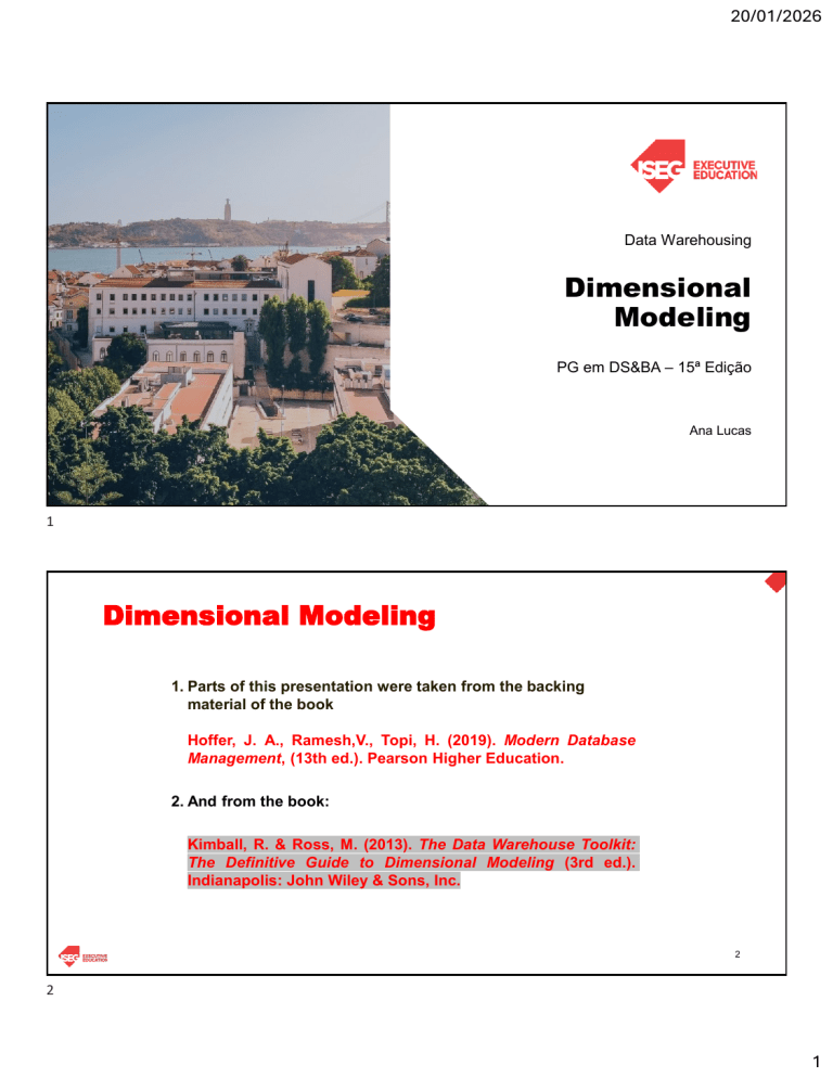Data Warehousing & Dimensional Modeling Guide