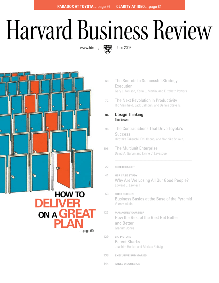 Design Thinking by Tim Brown | HBR Guide to Innovation