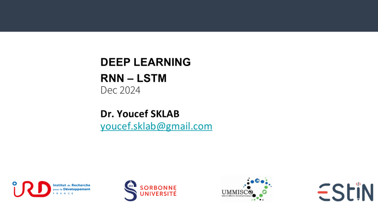 Présentation Deep Learning : RNN et LSTM