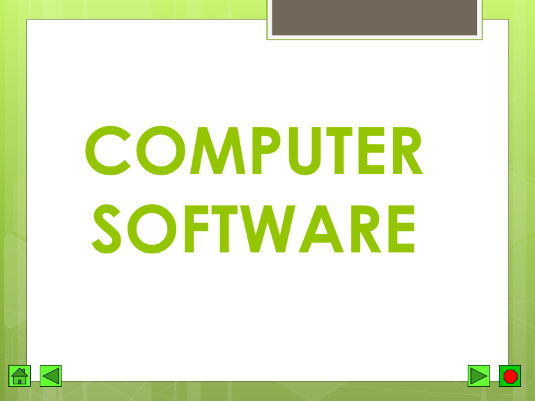 Introduction to Computer Software