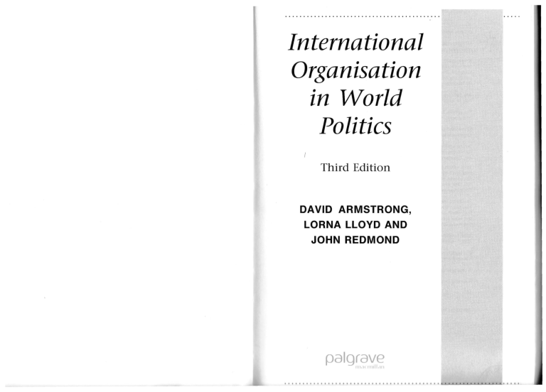 International Organisation in World Politics Textbook