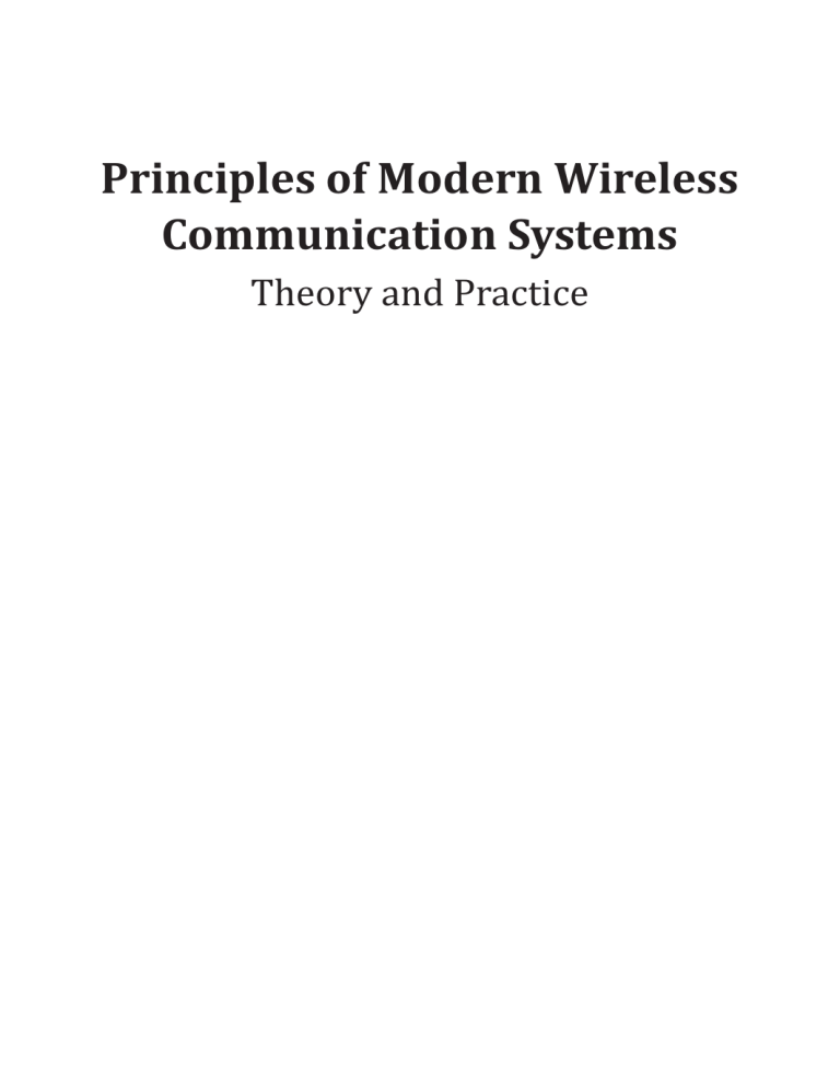 Principles of Modern Wireless Communication Systems