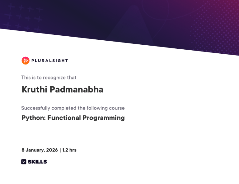 Python Functional Programming Certificate