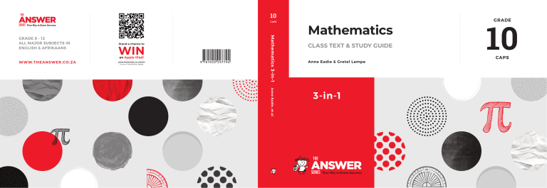 Grade 10 Mathematics 3-in-1 CAPS Study Guide