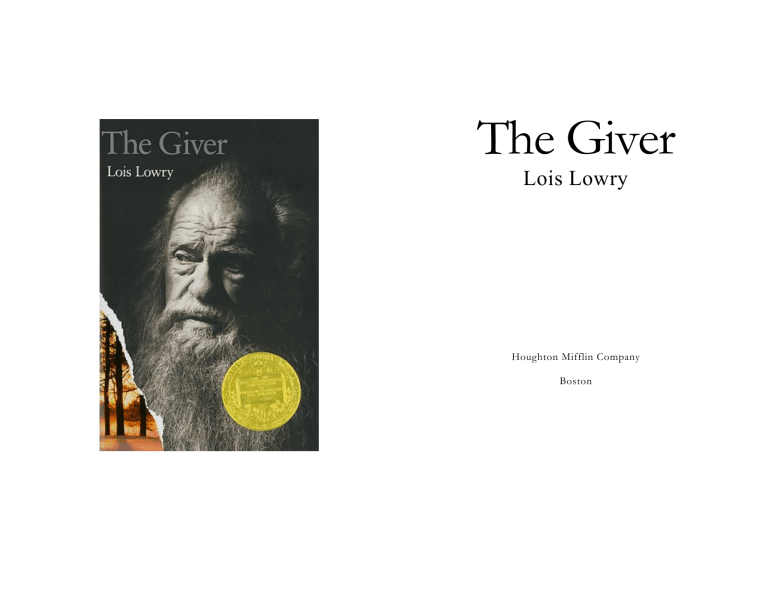 The Giver by Lois Lowry - First Chapter Analysis