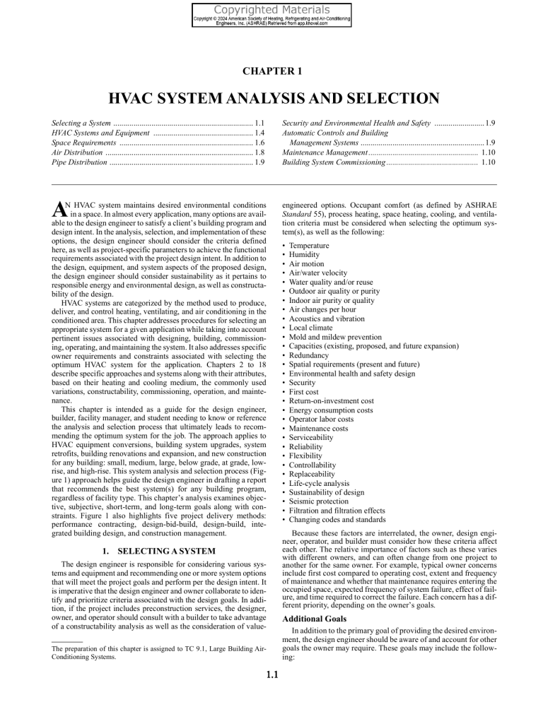 HVAC System Analysis and Selection Handbook