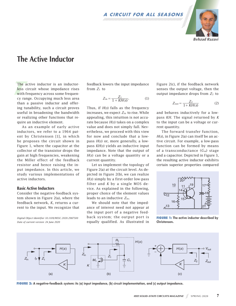 The Active Inductor: Circuit Analysis and Applications
