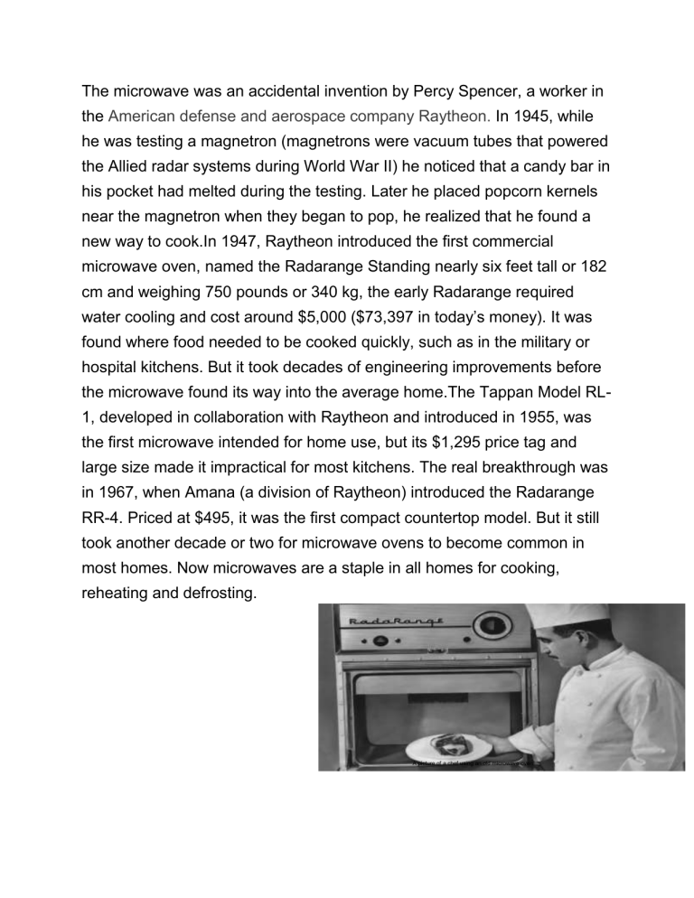 History of the Microwave Oven Invention