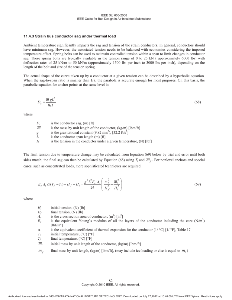 IEEE Std 605-2008: Bus Design in Air Insulated Substations