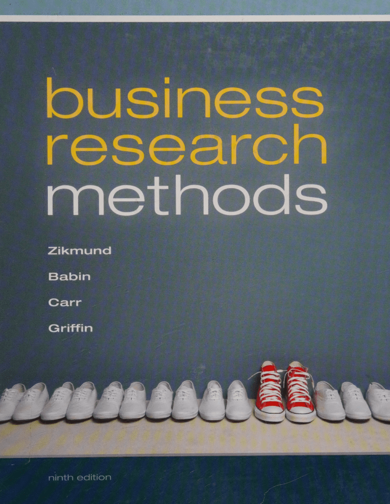 Business Research Methods Textbook 9th Edition