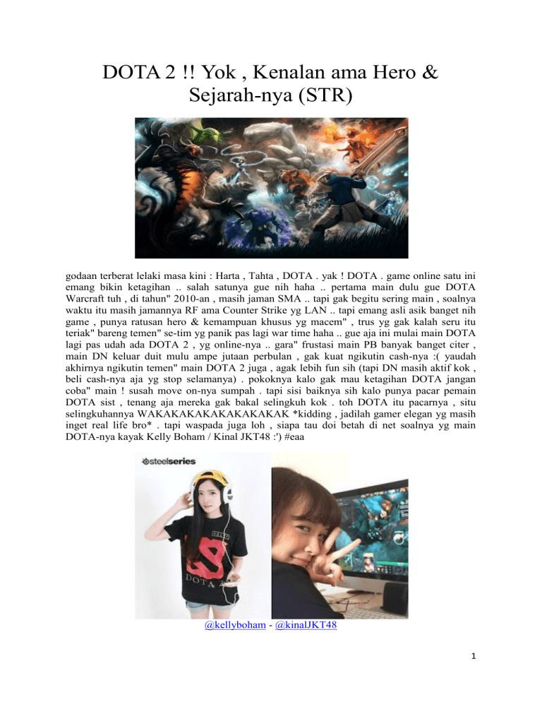 Panduan Hero & Lore DOTA 2