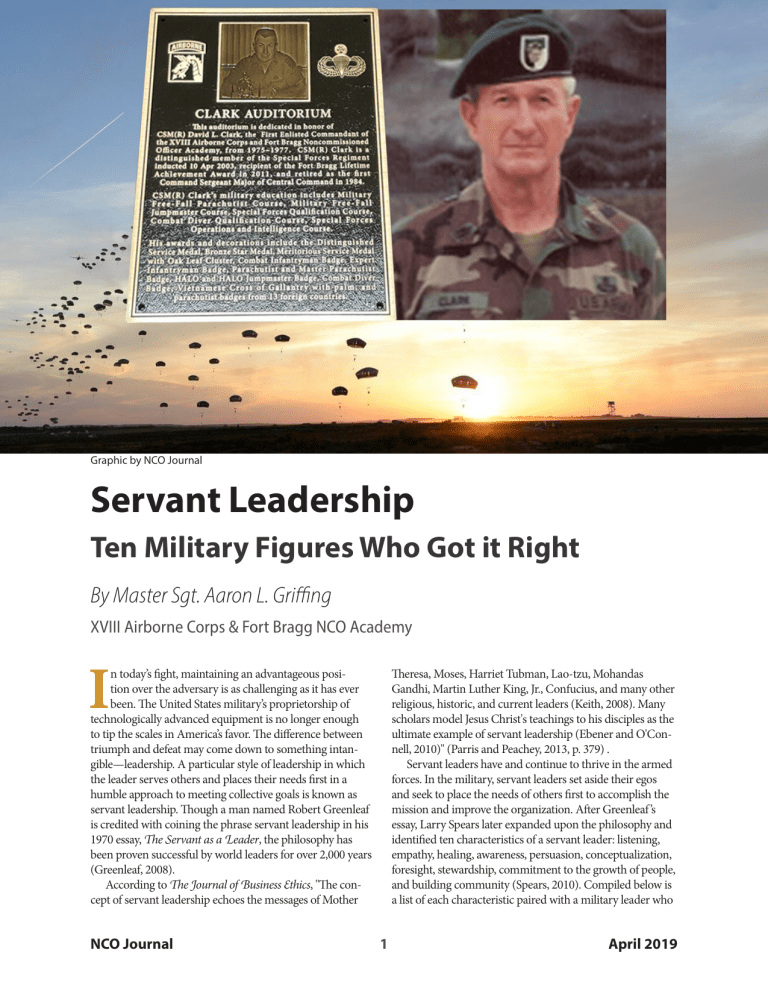 Servant Leadership in the Military: Ten Military Figures