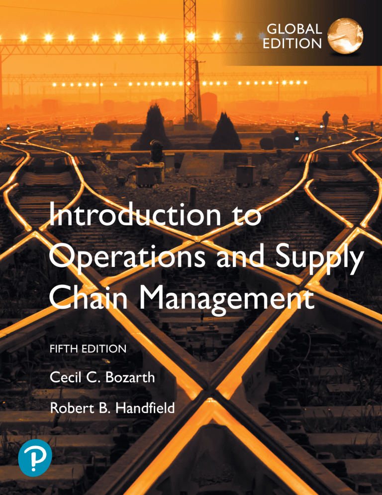 Introduction to Operations and Supply Chain Management 5th Ed.