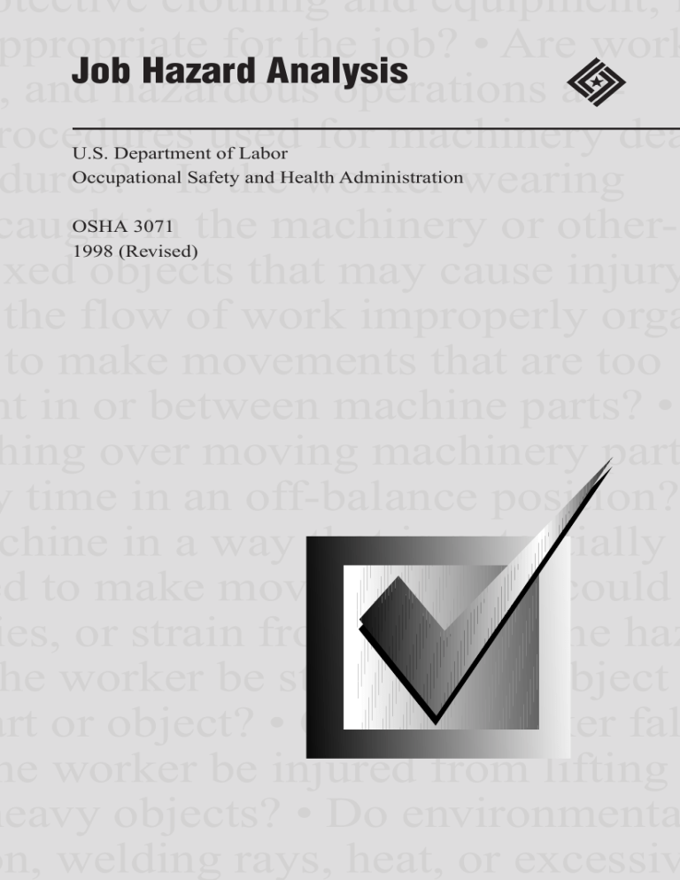 OSHA Job Hazard Analysis Guide | Workplace Safety Procedures