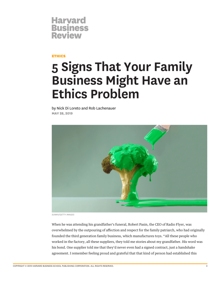 5 Signs of Ethics Problems in Family Businesses