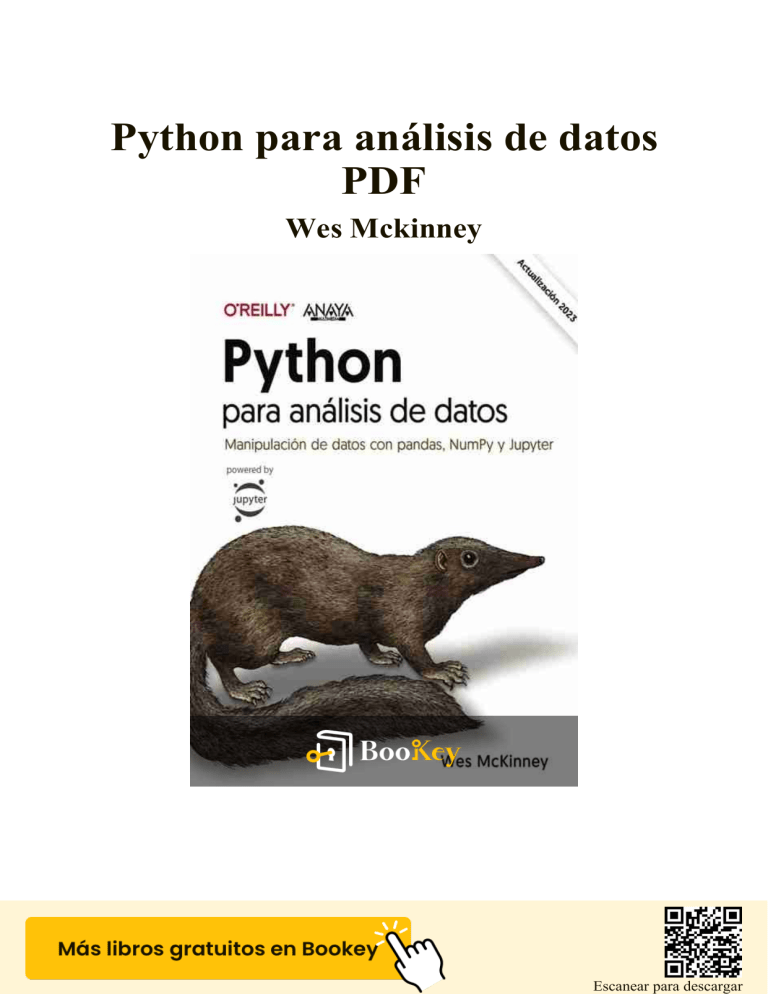 Python para análisis de datos PDF - Guía completa