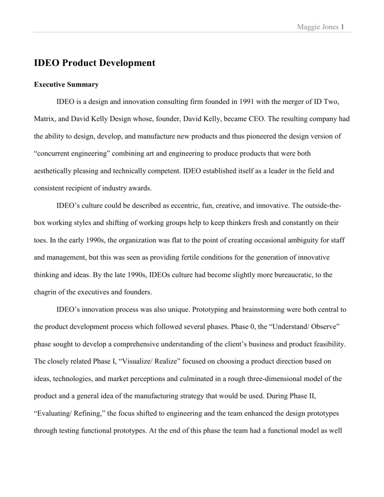 IDEO Product Development Case Study