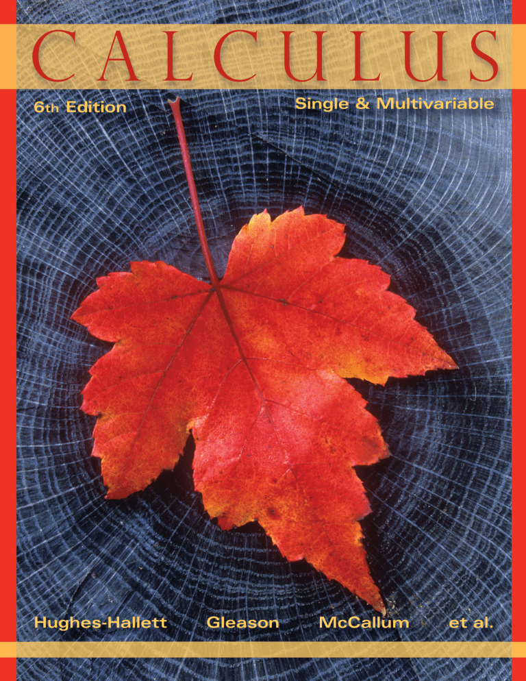 Calculus Single & Multivariable 6th Edition Textbook