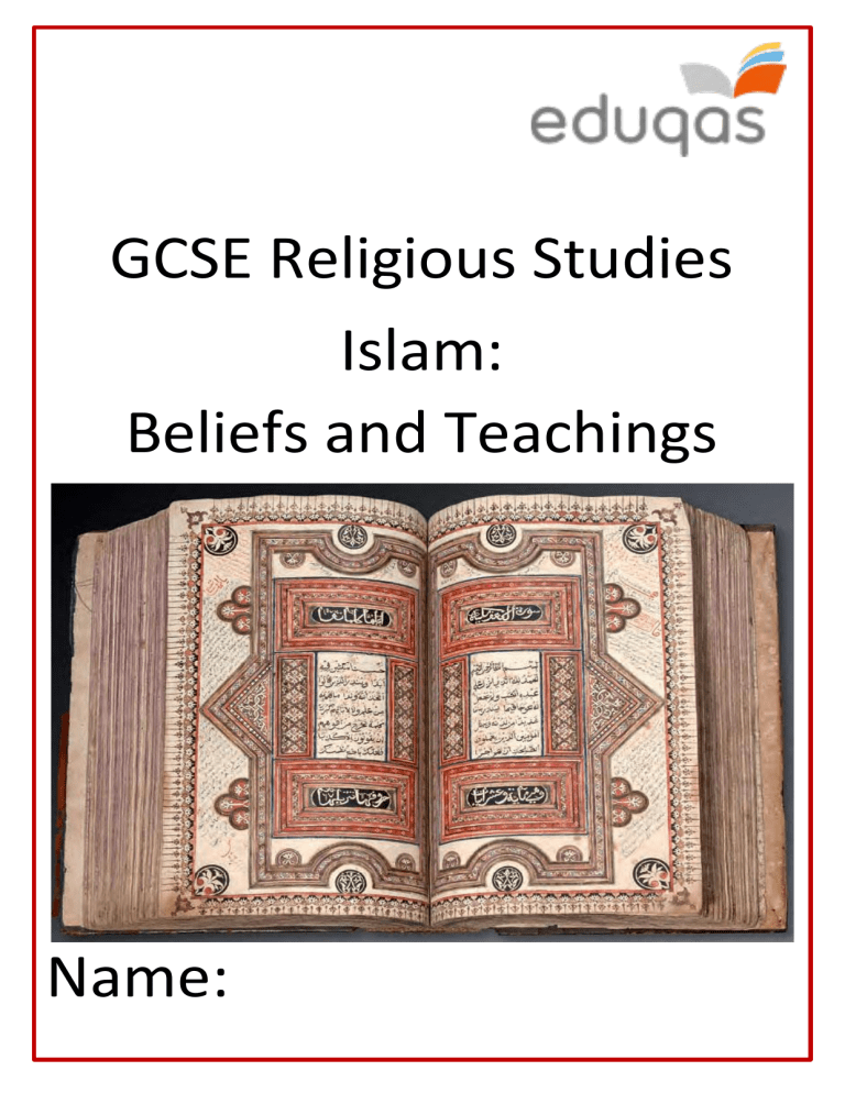 GCSE Religious Studies Islam Beliefs Teachings