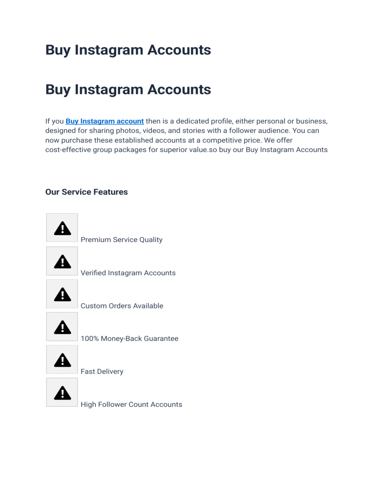 The Ultimate Guide to Buy Instagram Accounts SwiftlyBuy Instagram ...