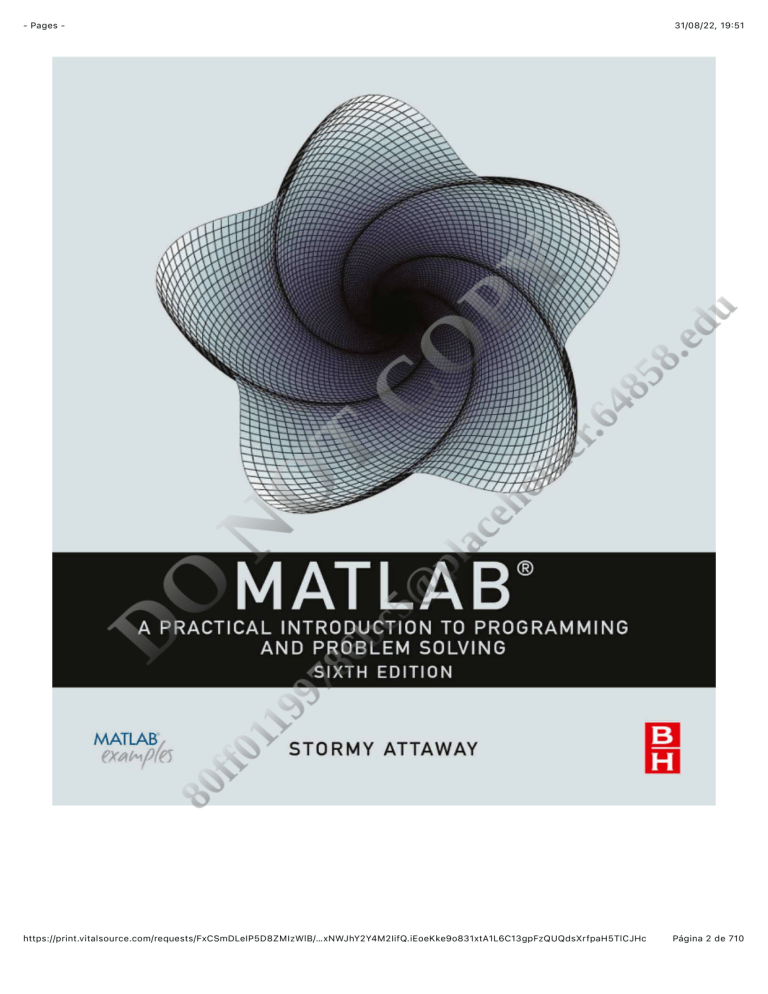 MATLAB: Practical Programming Introduction, 6th Ed.