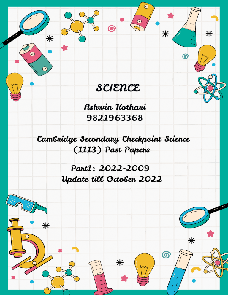 Cambridge Lower Secondary Checkpoint Science Exam Papers 2016-2022