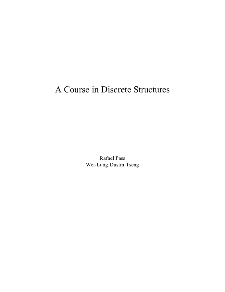 A Course in Discrete Structures Textbook