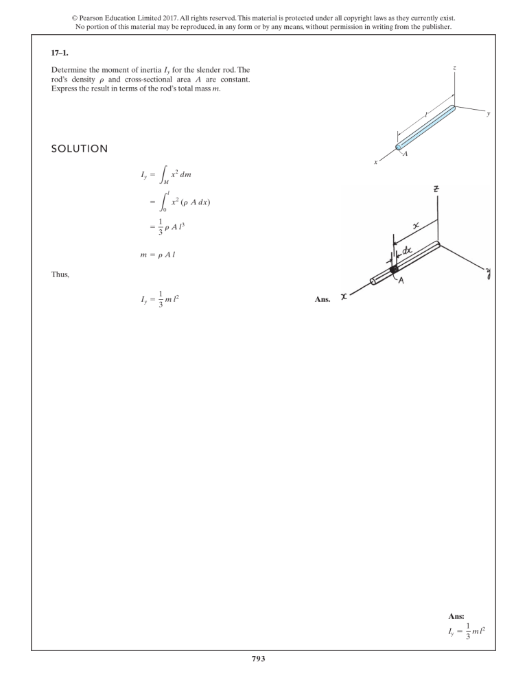 Moment of Inertia for Slender Rod - Physics Textbook