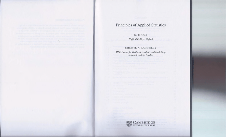 Principles of Applied Statistics Textbook
