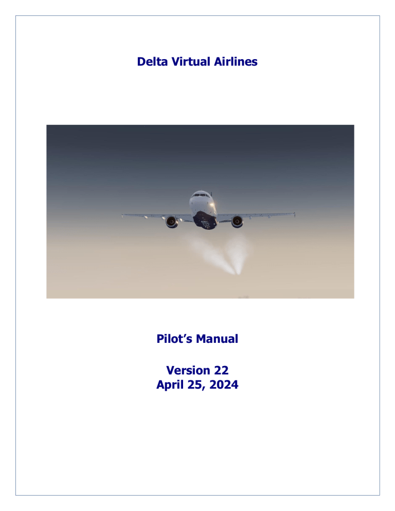 Delta Virtual Airlines Pilot’s Manual v22 (2024)