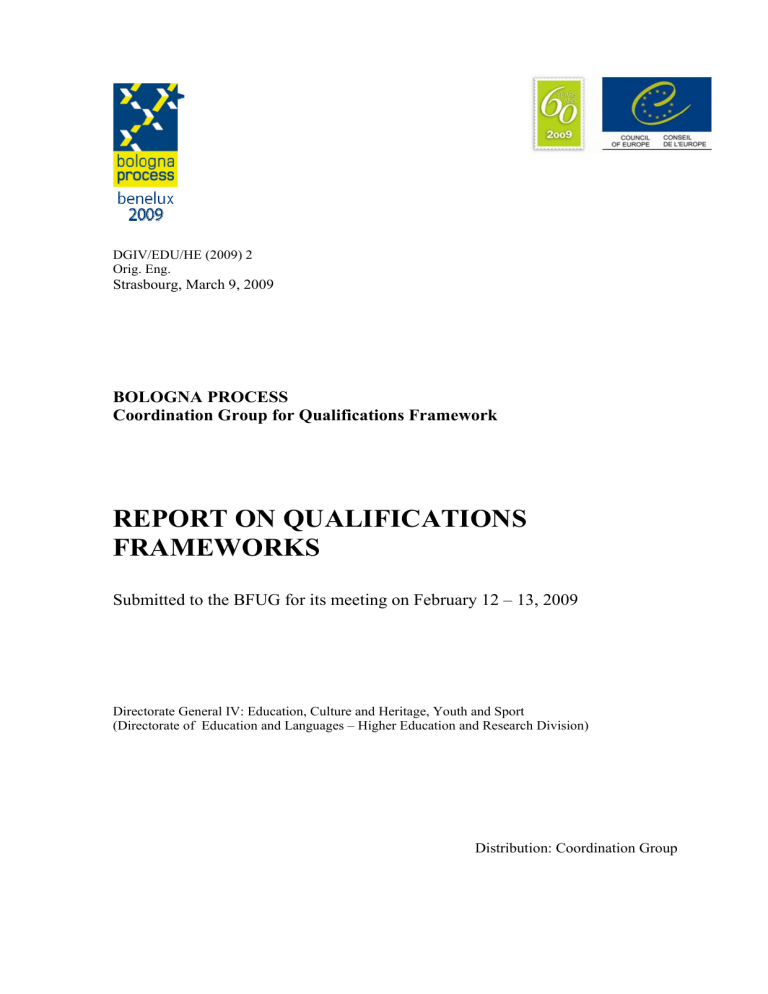 Report on Qualifications Frameworks