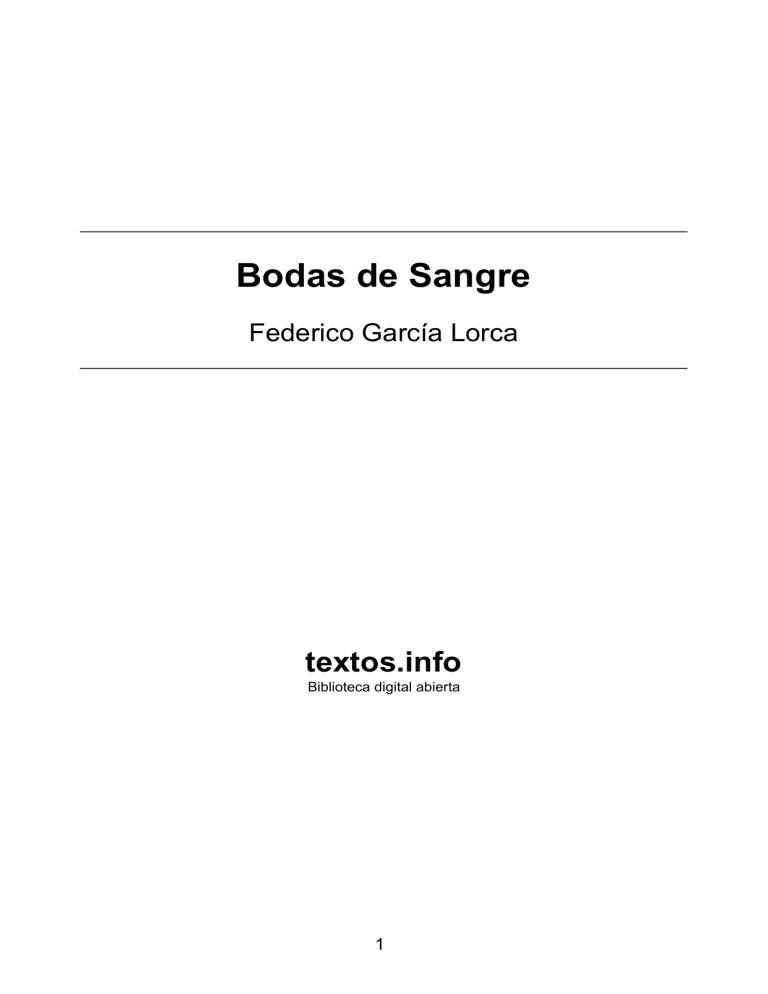 Bodas de Sangre PDF