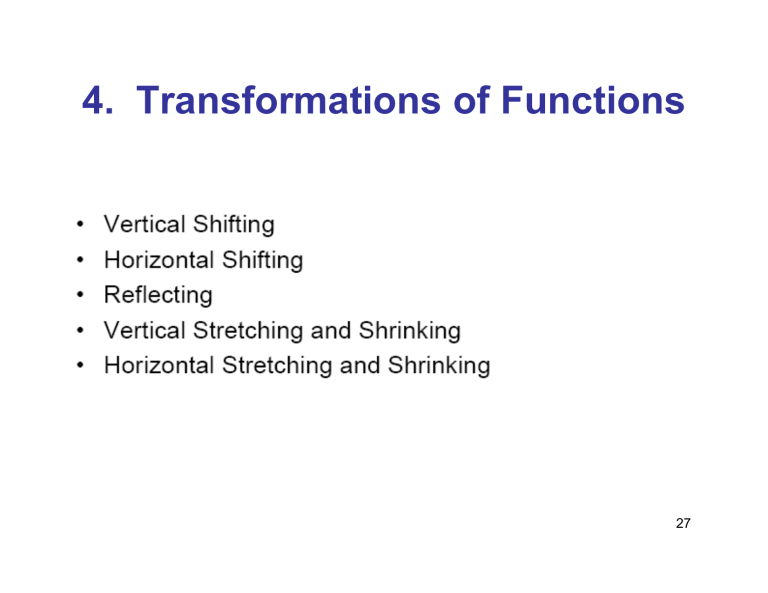 Mathematics Textbook: Functions and Transformations