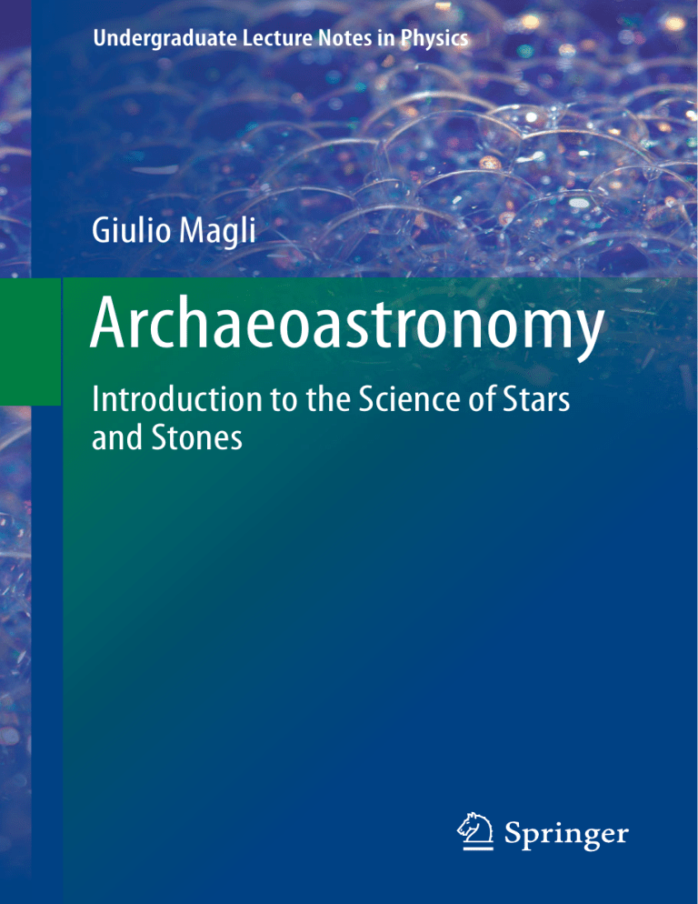 Archaeoastronomy: Introduction to Stars and Stones