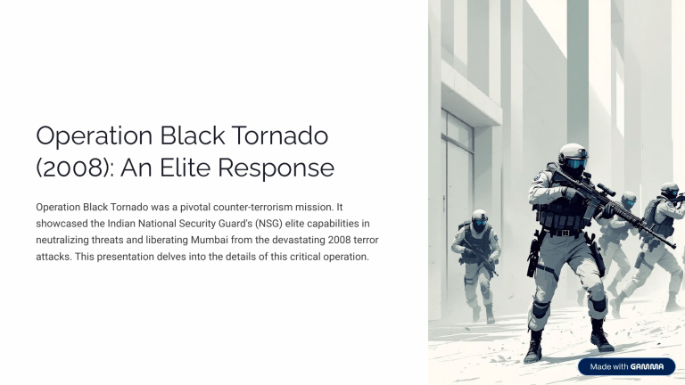Operation Black Tornado 2008: NSG Counter-Terrorism Mission