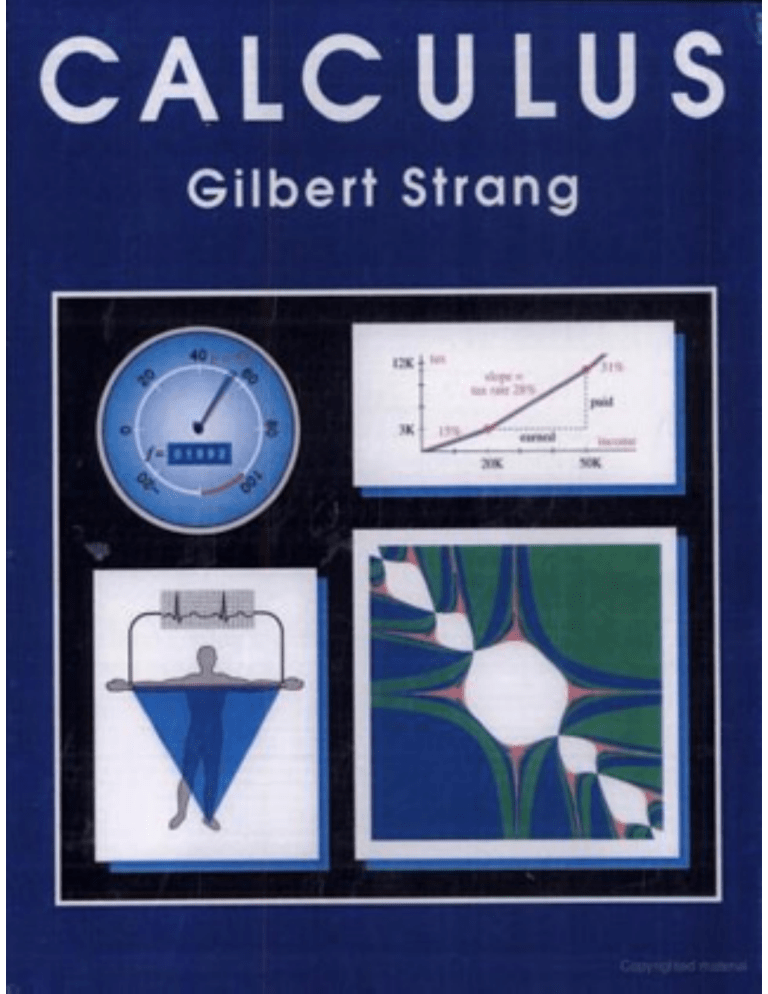 Calculus Textbook by Gilbert Strang