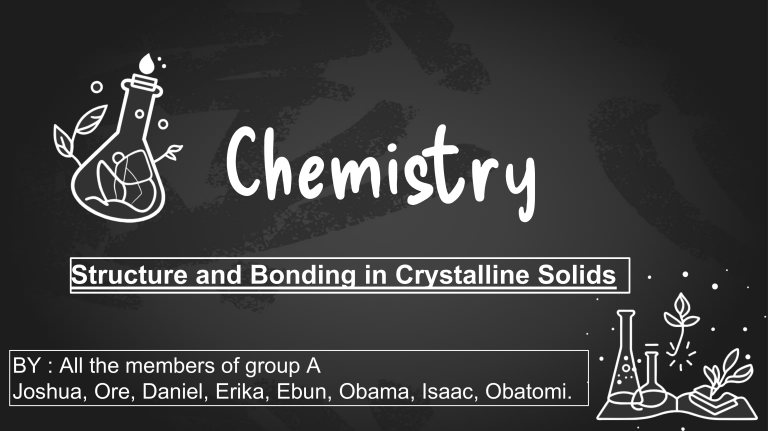 Structure and Bonding in Crystalline Solids