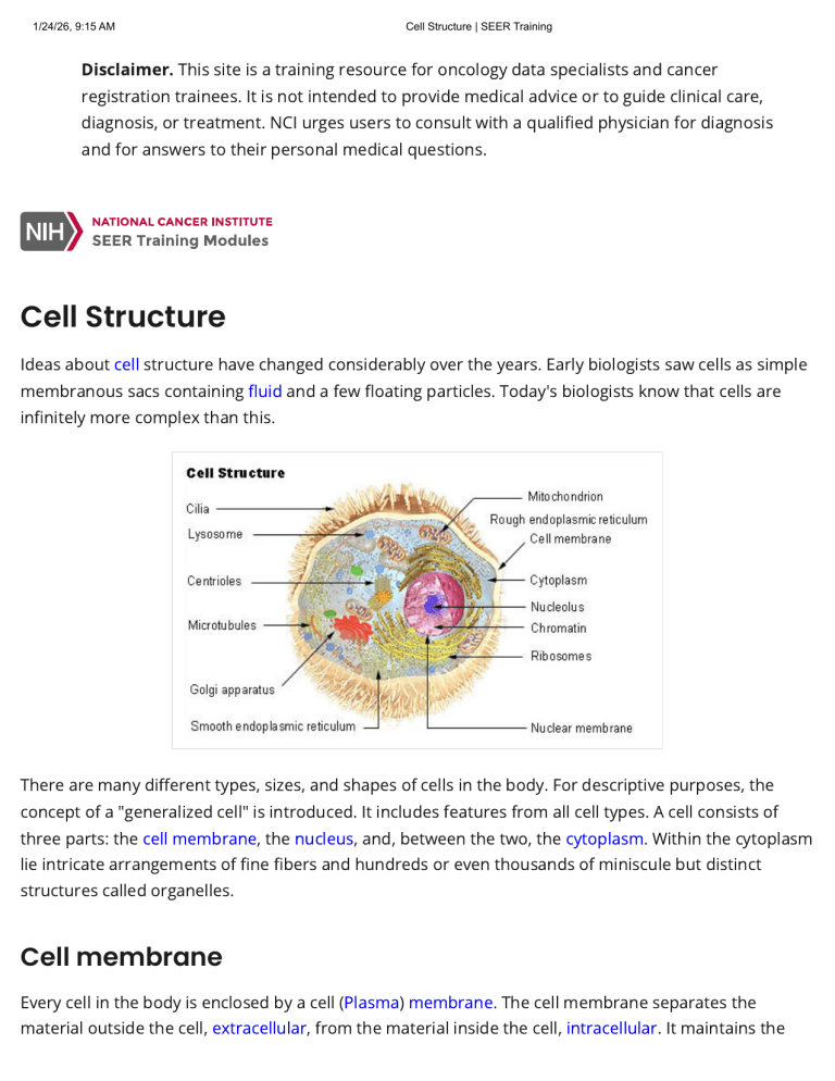 Cell Structure - SEER Training Module
