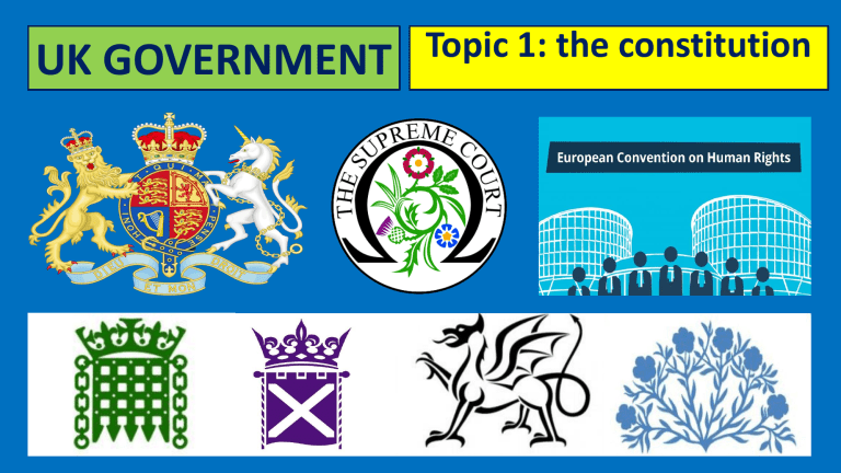 UK Government Topic 1: The Constitution Textbook
