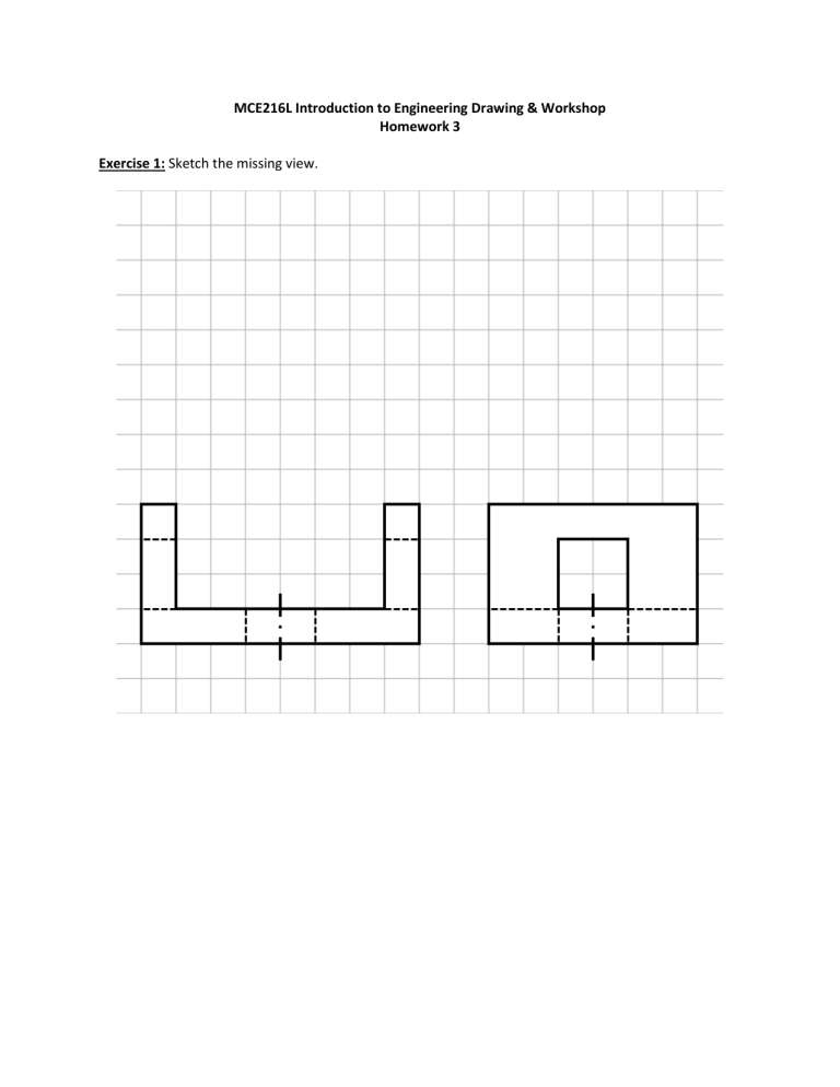 Engineering Drawing Homework 3: Sketching Views