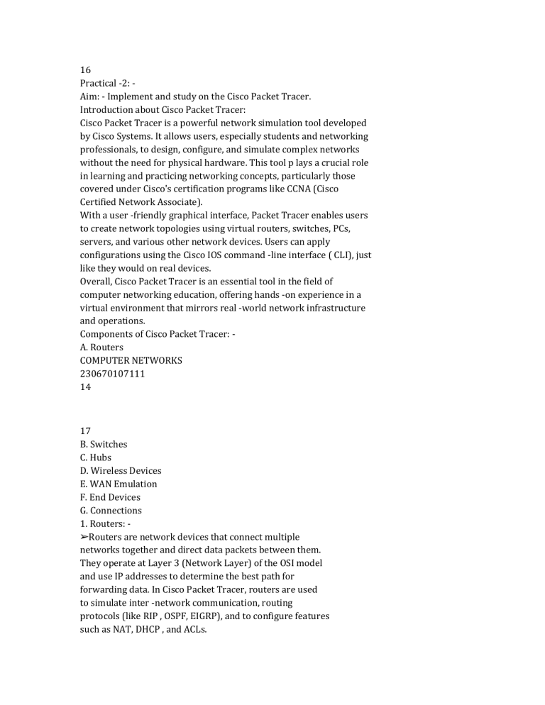 Cisco Packet Tracer Practical Guide: Implement and Study Network Simulation