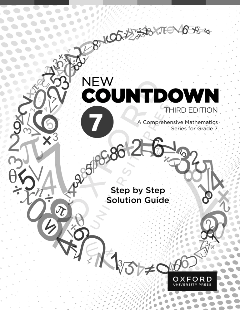 New Countdown Grade 7 Math Solution Guide | Oxford
