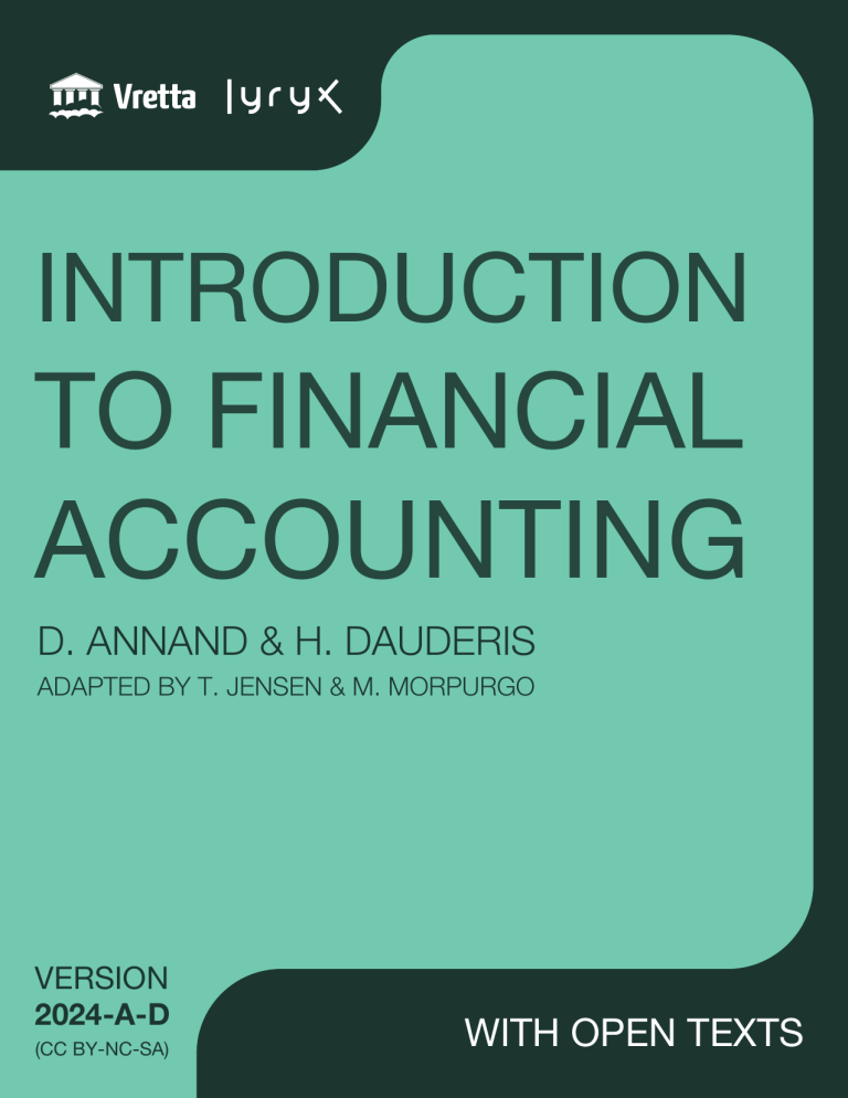 Introduction to Financial Accounting Textbook 2024